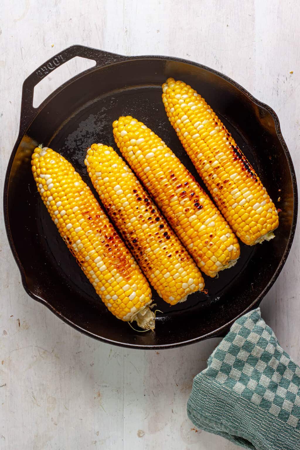 Skillet Charred Corn on the Cob - The Real Recipes